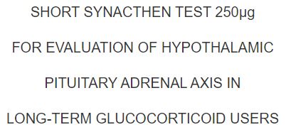 Nghiệm pháp synacthen 250µg ở bệnh nhân dùng corticoid dài hạn – Hội ...